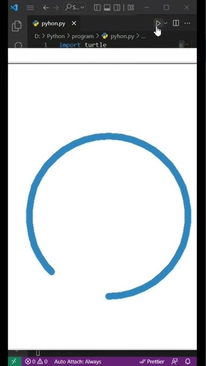 Draw Dell Logo In Python Turtle | Python Programming Project | Python Tutorial #shorts #python ...