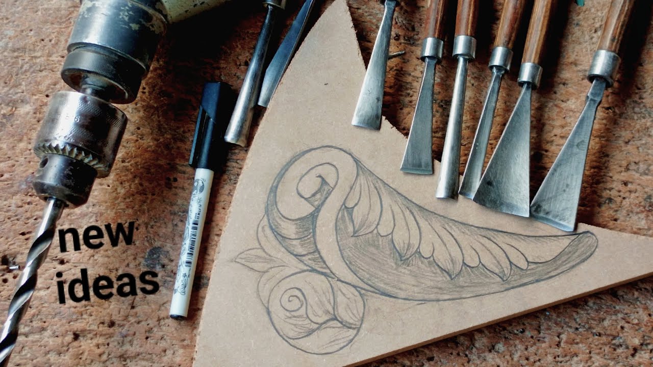 Simple MDF carved Tutorial how to wood carving - YouTube