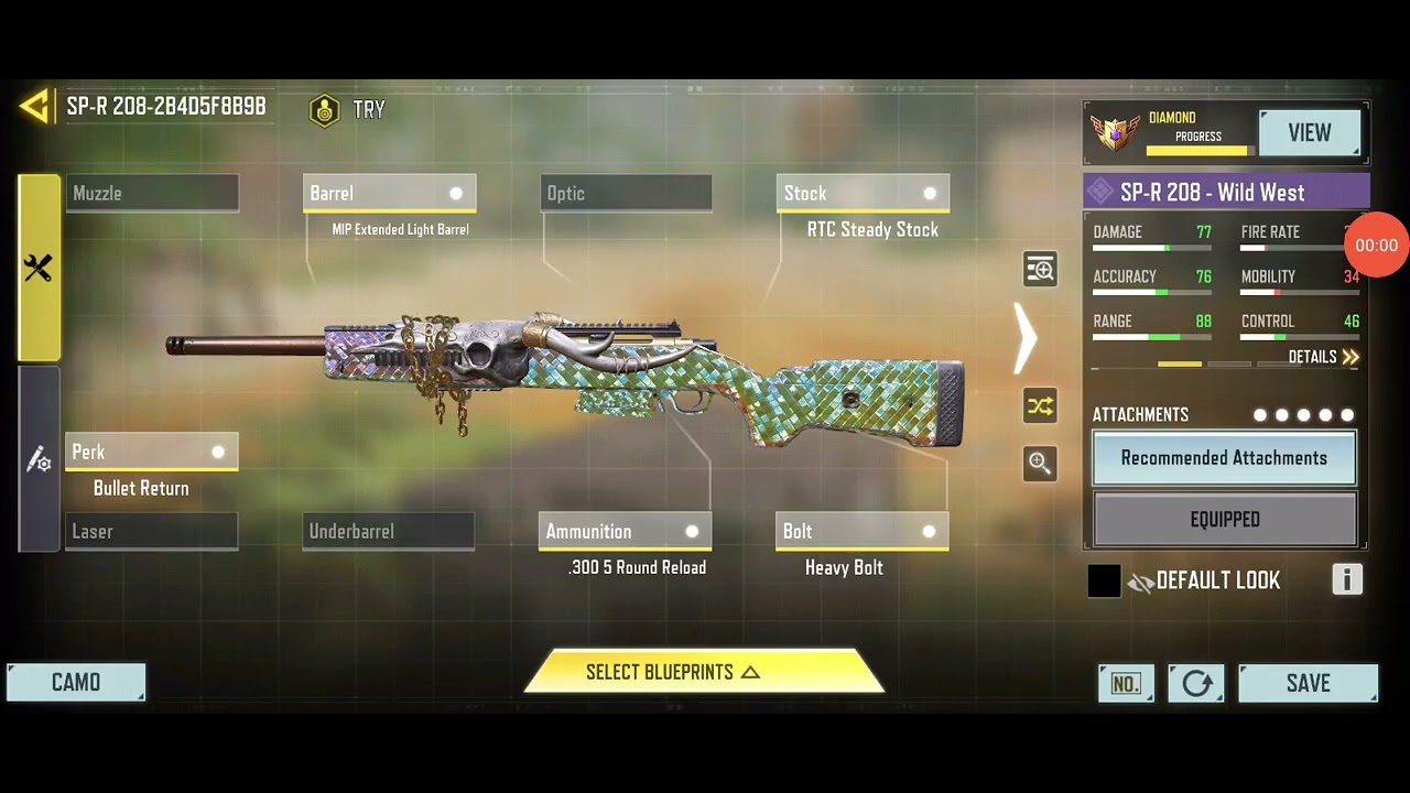 Spr 208 gunsmith in codm - YouTube