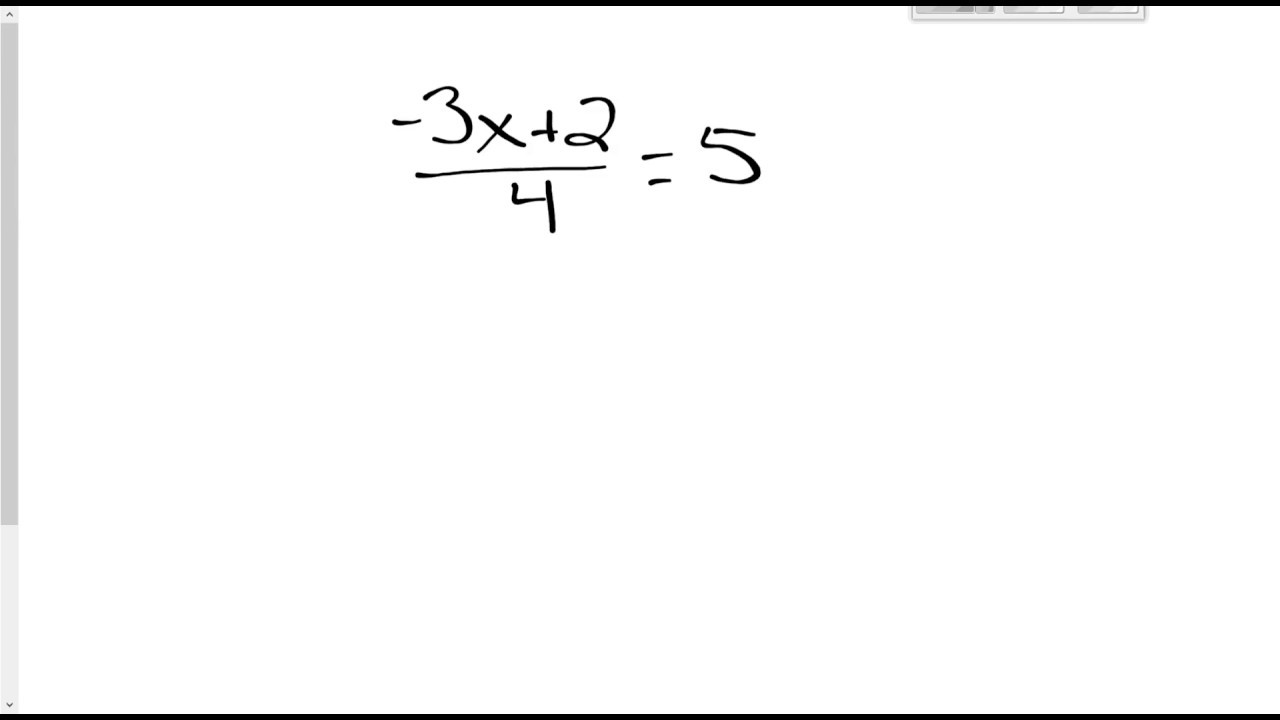 Multistep Equations with a Fraction - YouTube