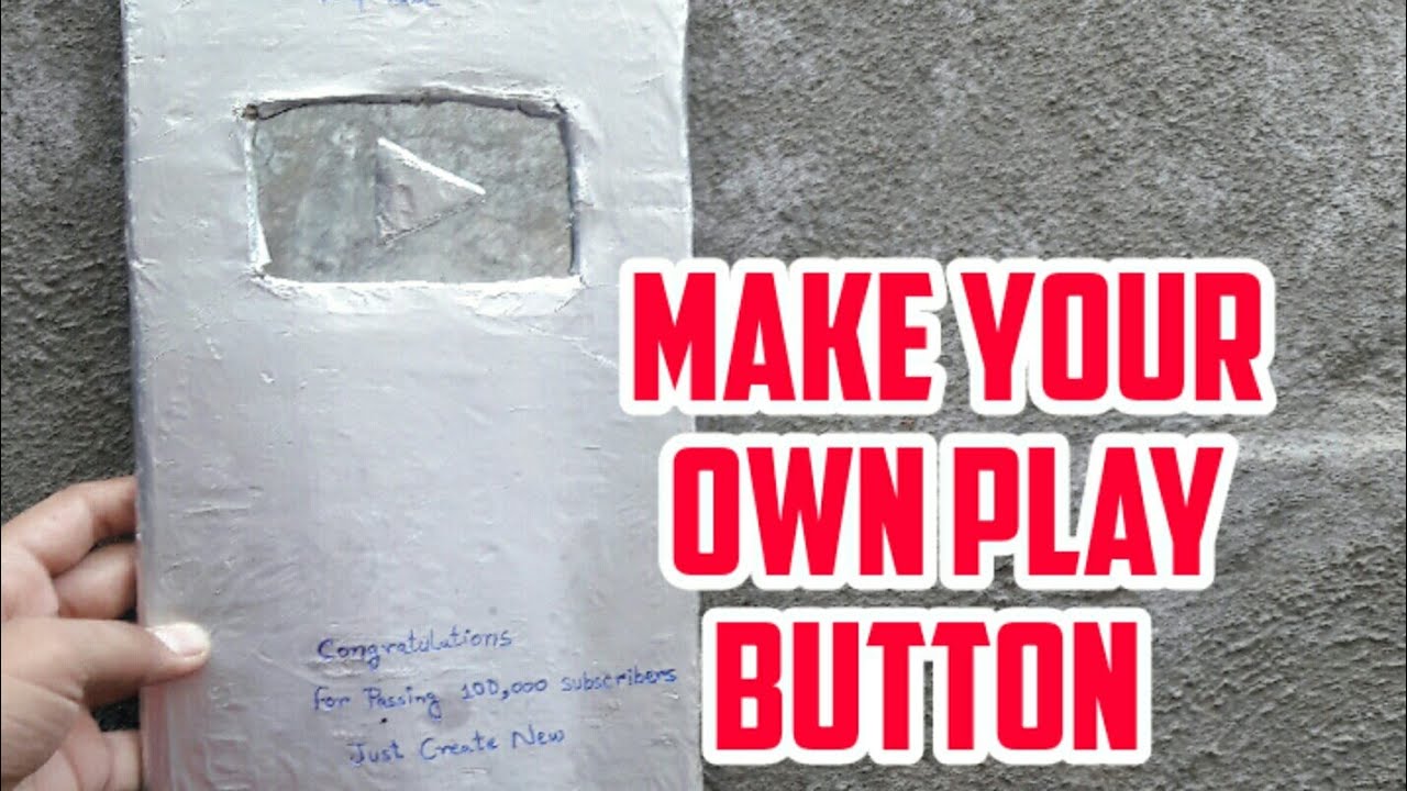 HOW TO MAKE SILVER PLAY BUTTON - YouTube