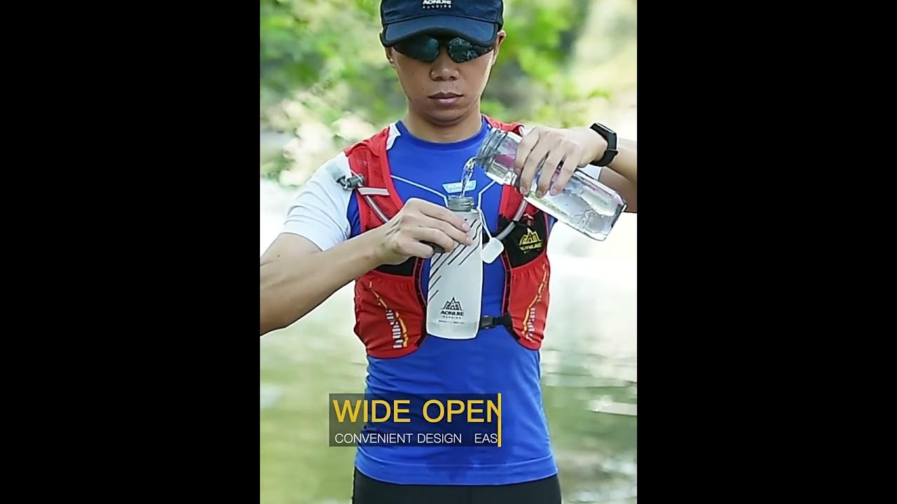 AONIJIE SD21 Soft Flask Collapsible 250ml Water Bottle Hydration Water Bladder - YouTube