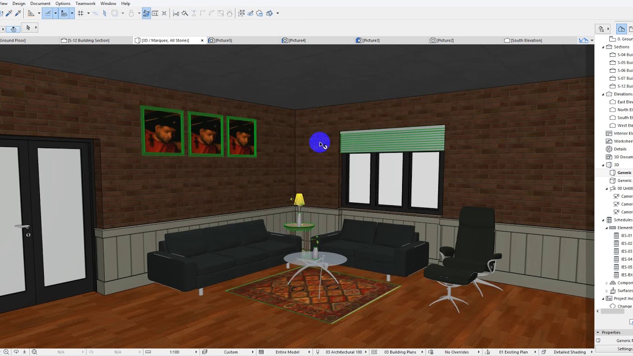 Archicad 22 (Living room) - YouTube