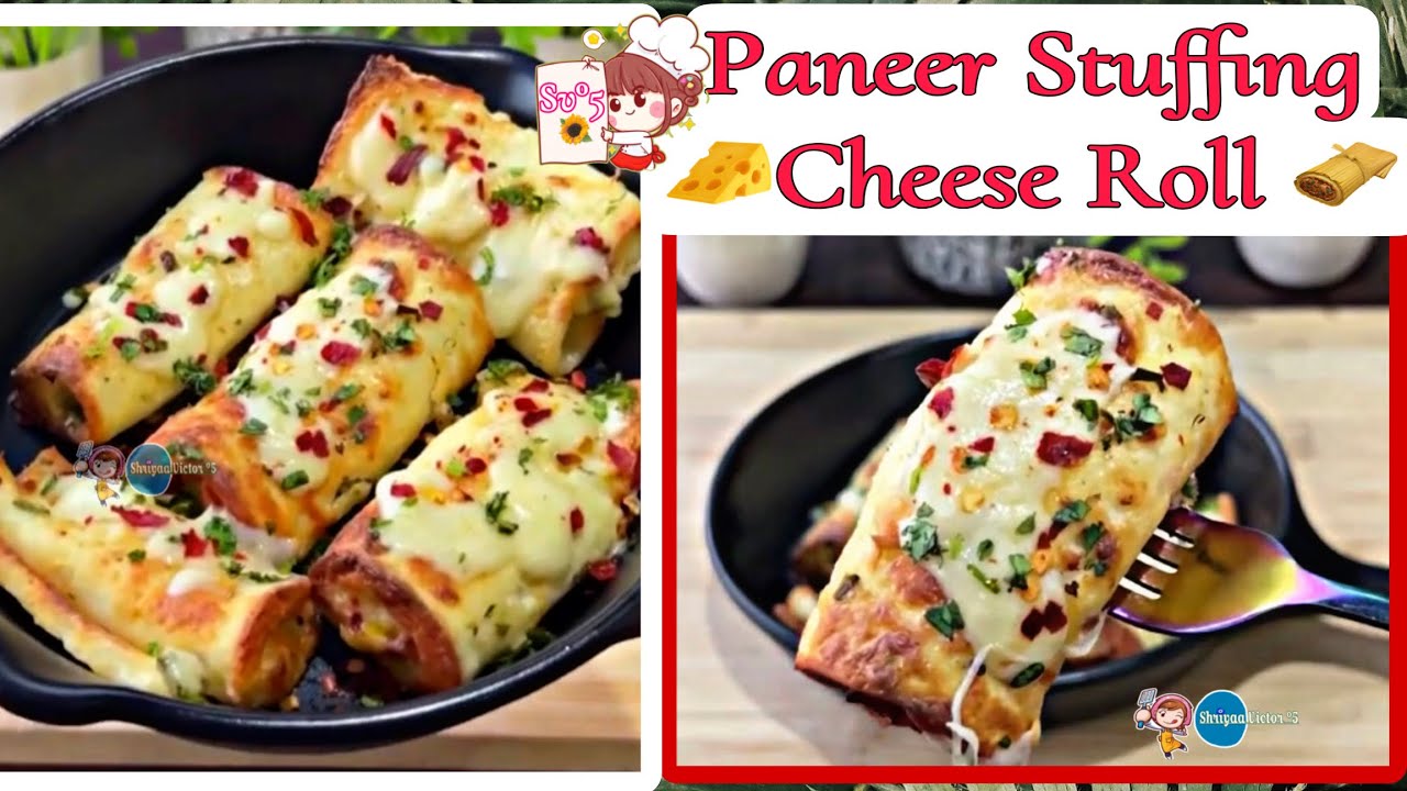 How to make Paneer stuffing cheese roll / how to make paneer roll / How ...