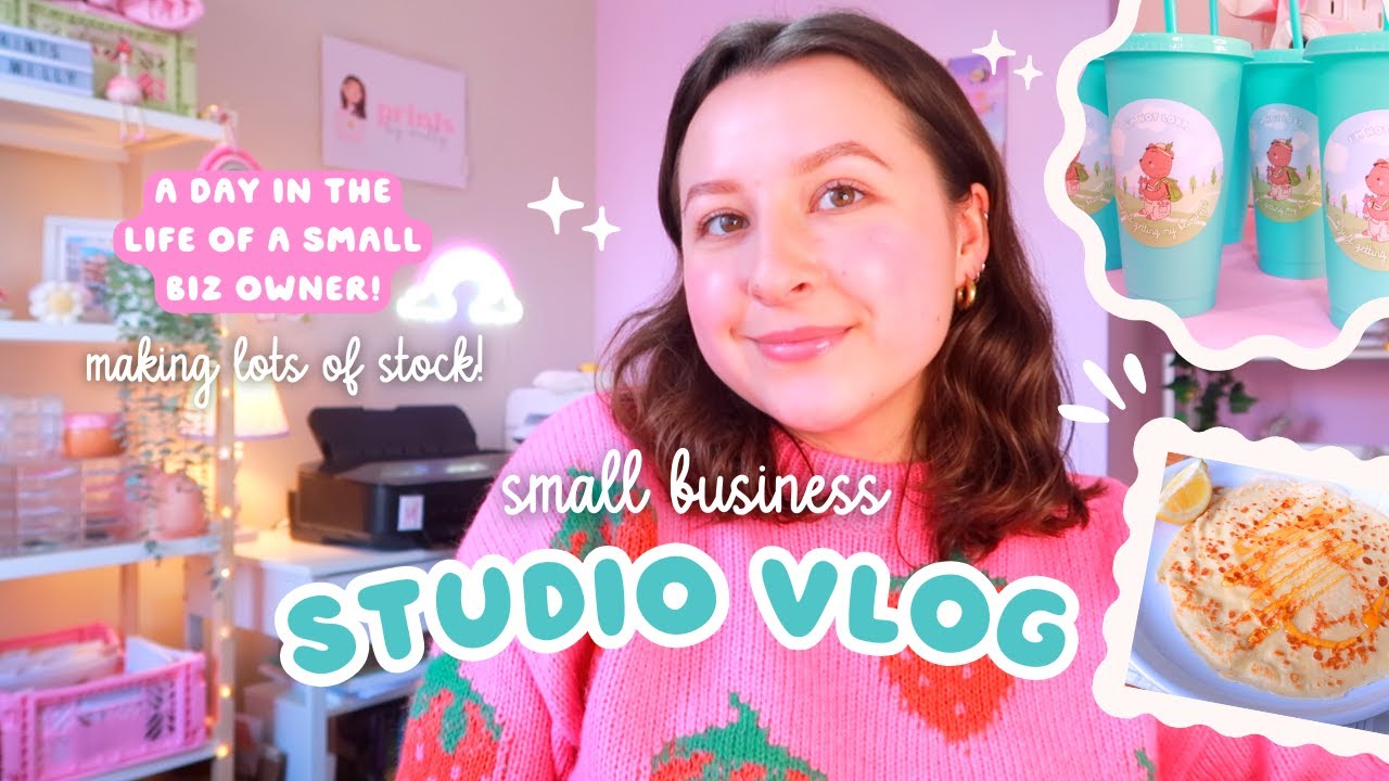 SMALL BUSINESS STUDIO VLOG a realistic day in my life making lots of ...