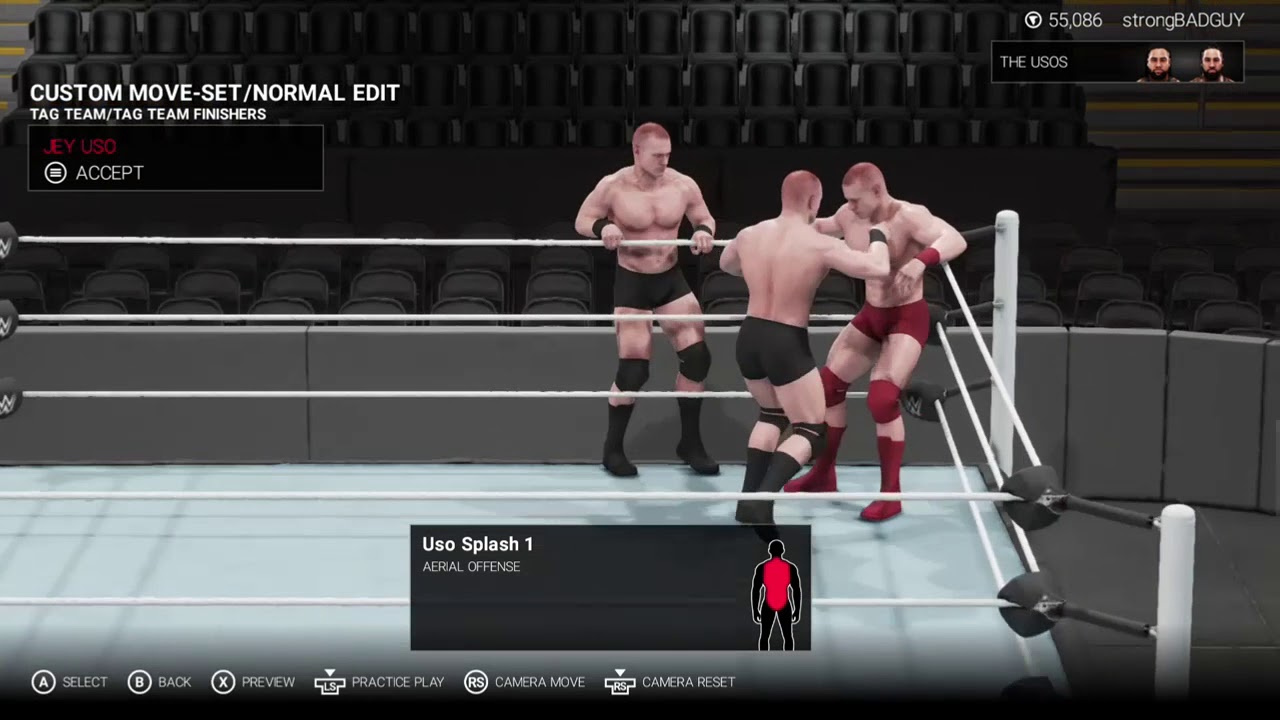 Jimmy Uso moveset WWE 2K19 - YouTube