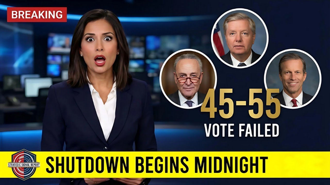 BREAKING Senate Vote FAILS 45 55 — Shutdown Begins Midnight | SSR - YouTube