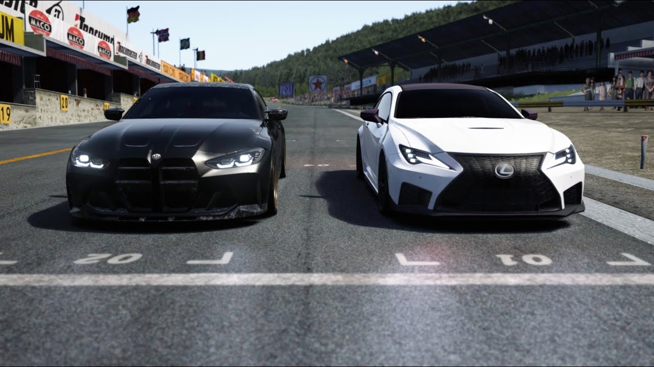 Lexus RC F 2020 vs BMW M4 Competition G82 2021 at Old SPA - YouTube