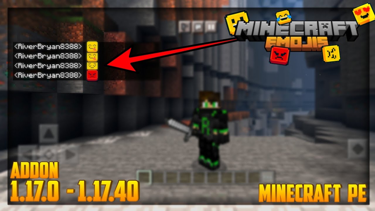 Como PONER EMOJIS en Minecraft Bedrock 😱 | Addon Minecraft pe 1.17- 1. ...