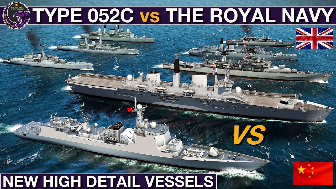 1980's Royal Navy Carrier Group vs 2020's Chinese Type 052C Destroyer ...