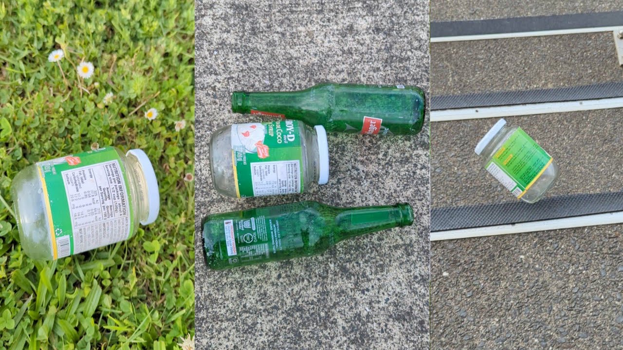 ASMR Crush Fragile Objects! ⚠️ Broken Glass Bottle #asmr #broken_glass ...