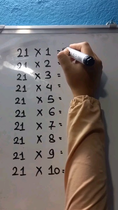 21-times table trick🔥 | math trick | trick to learn tables | 21 table trick | #shorts #maths ...