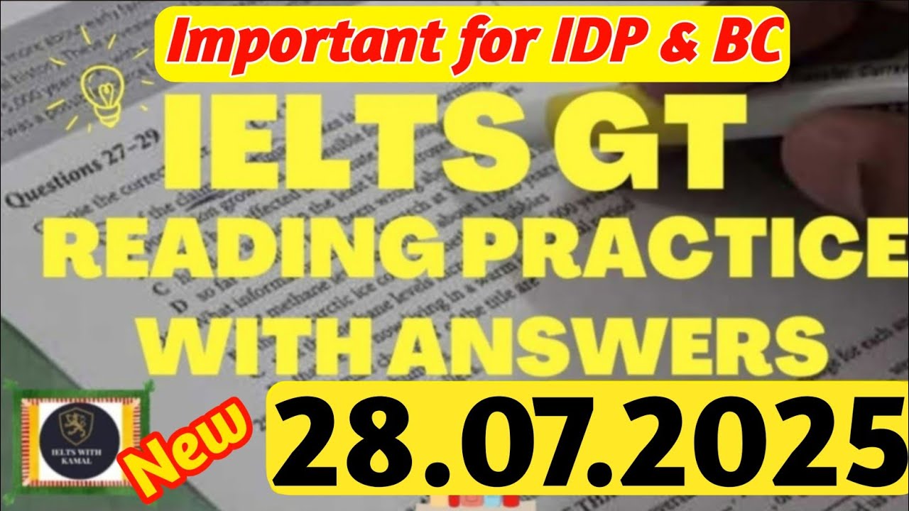 IELTS Reading General Training Practice Test 2025 With Answers | 28.07. ...