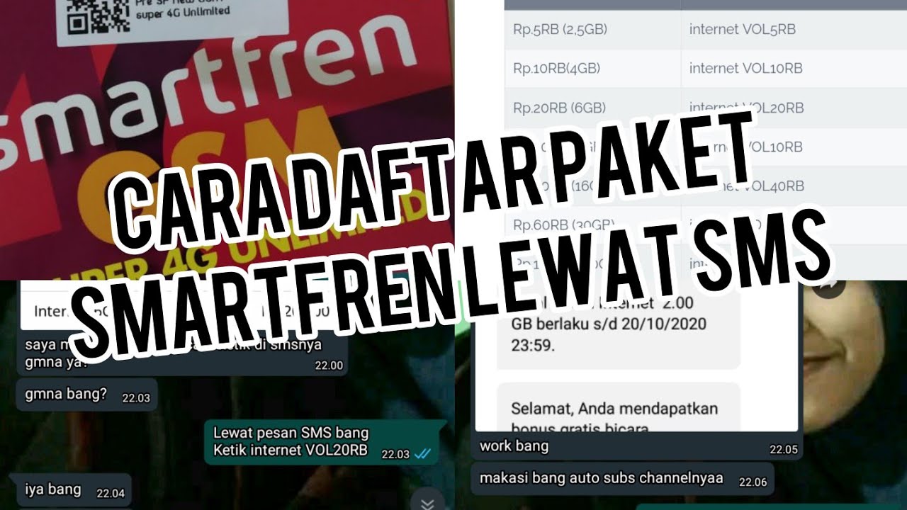 Cara Daftar Paket Smartfren lewat Sms - YouTube