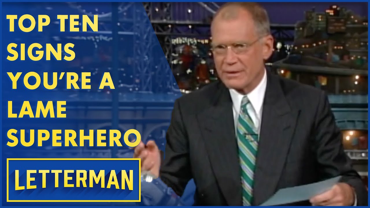 Top Ten Signs You're A Lame Superhero (See: "The Flash") | Letterman ...