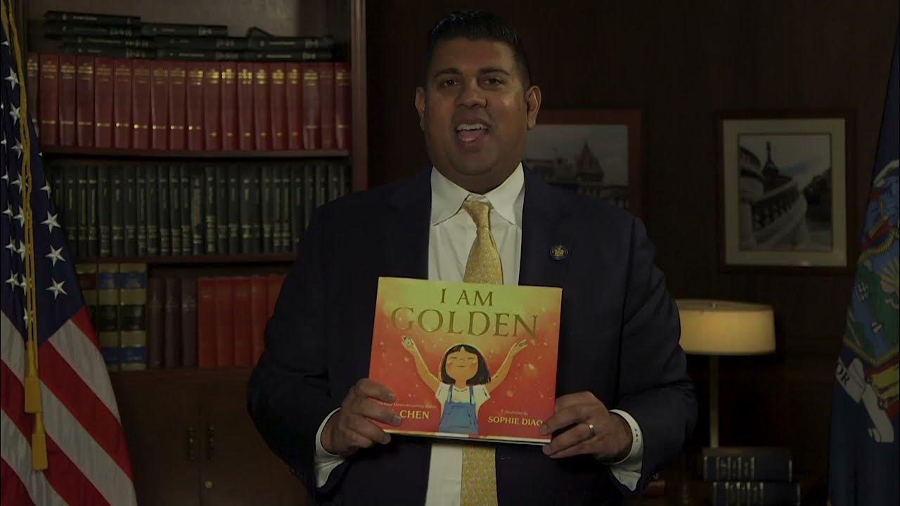 Senator Cooney Reads "I am Golden" by Eva Chen to Local Students for ...