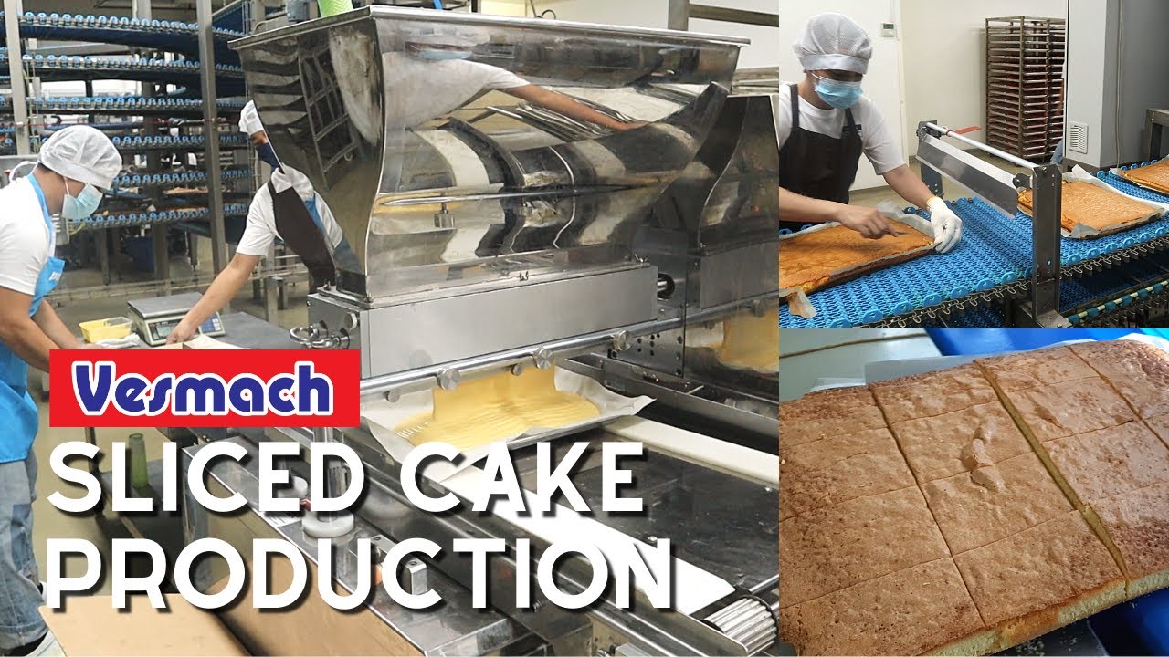 Sliced Cake Production by Vesmach - YouTube