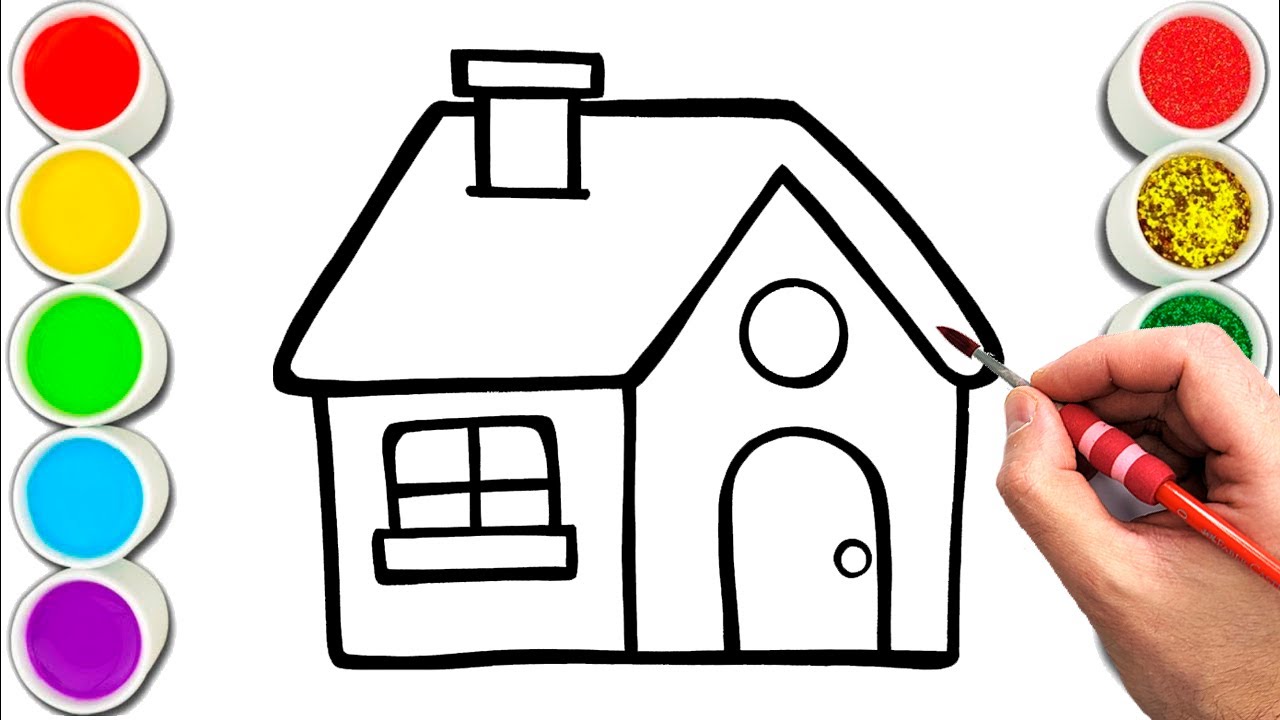 House Drawing, Painting & Coloring For Kids and Toddlers_ Child Art ...
