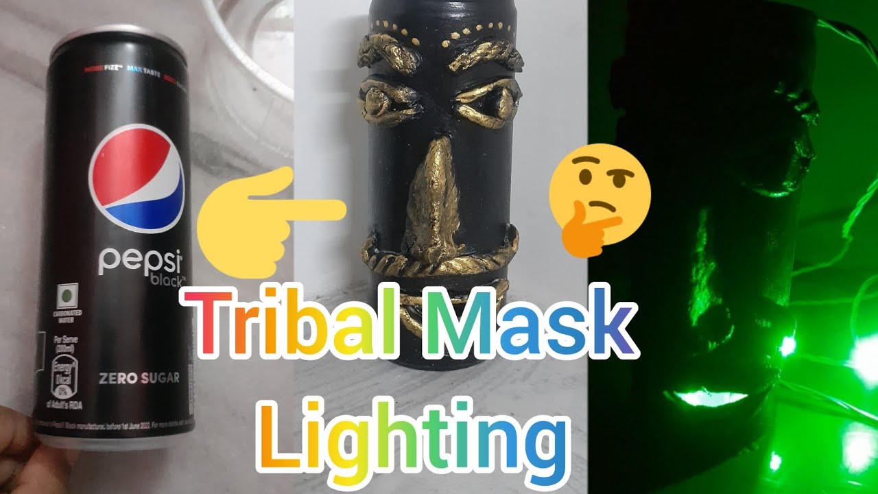 Making Tribal Mask/How to make Tribal mask with pepsi Can/Tribal Mask ...