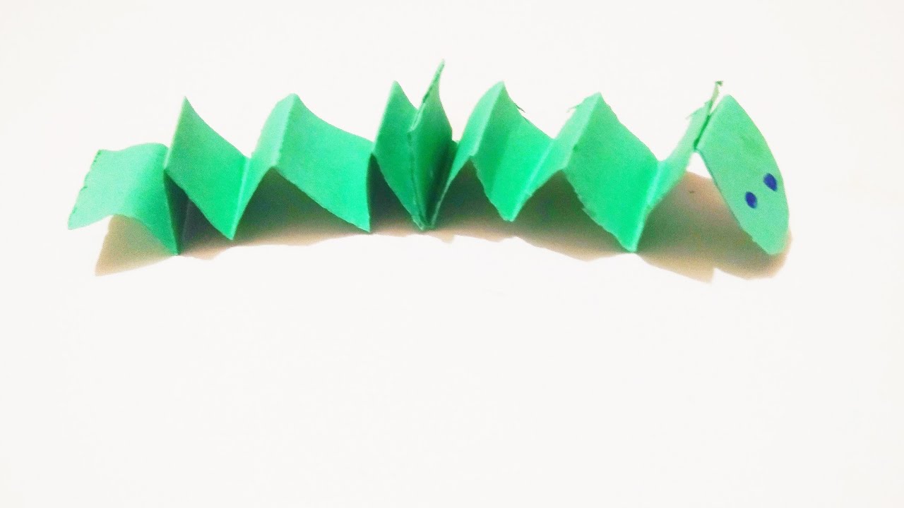 How to make paper snake very easy | Origami snake easy step by step ...