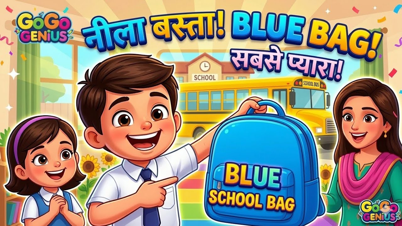 Blue School Bag Nila Basta | Urdu Poem for Kids | Nursery Rhyme - YouTube