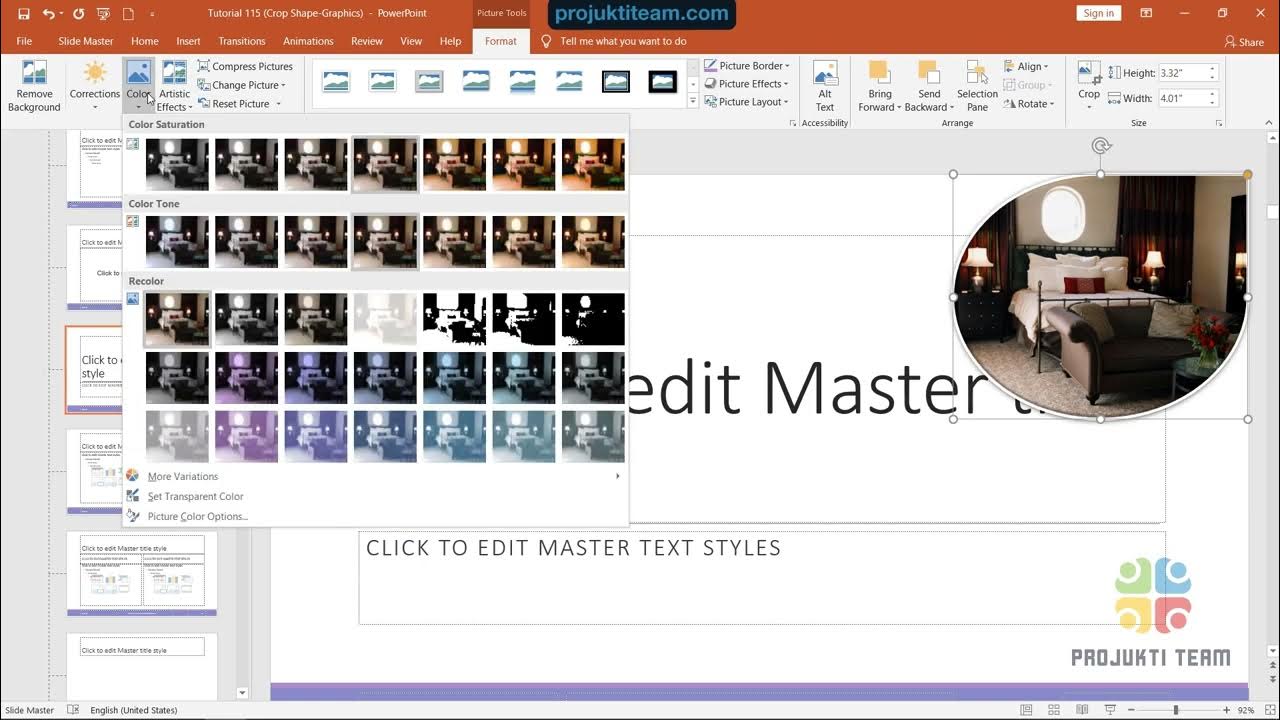 Microsoft Power Point 2019 Bangla Tutorial 115 (Picture Cropping) - YouTube