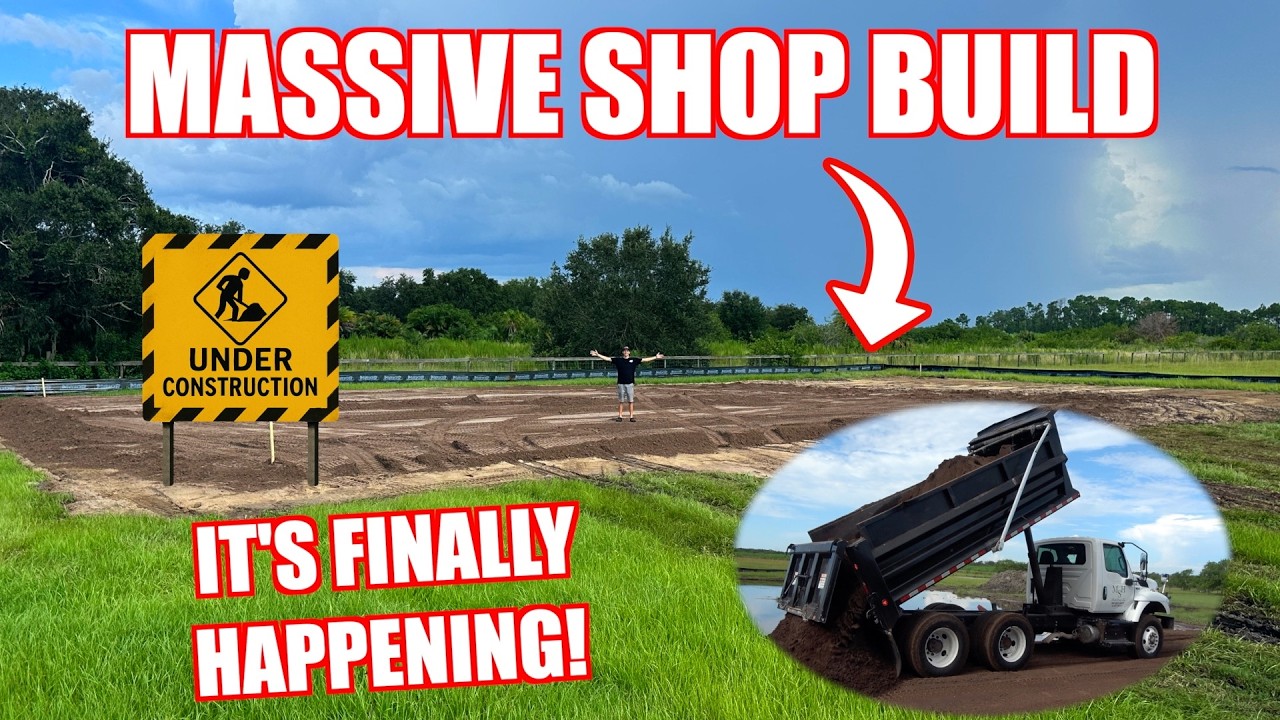 We Have Officially BROKE GROUND On Our New Shop! - YouTube