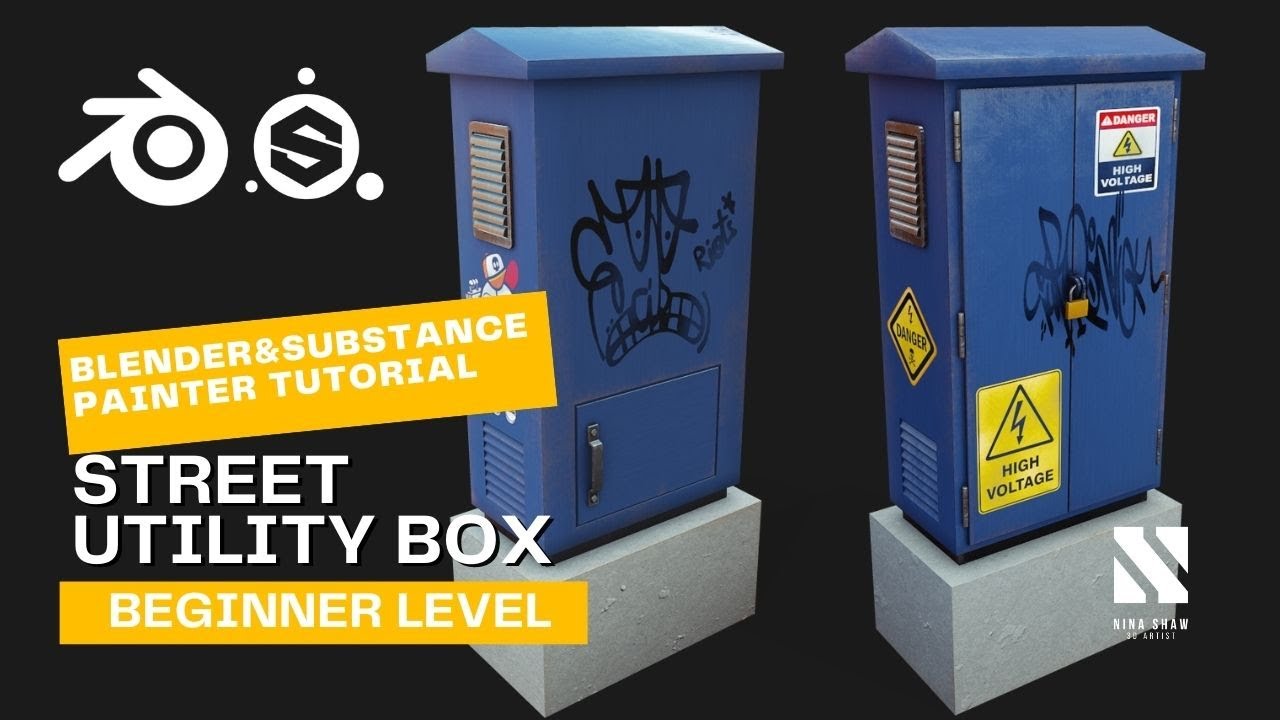 Game Asset Street Utility Box | Blender/SubstancePainter - YouTube