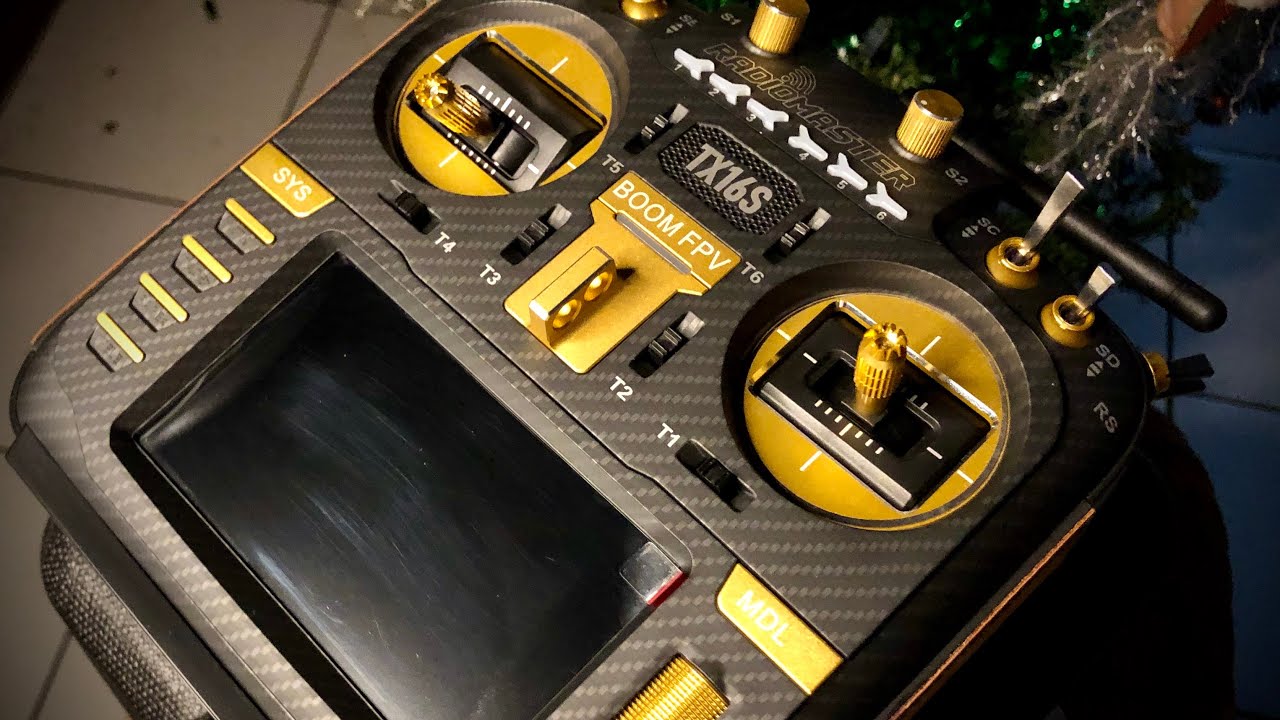 Radiomaster TX16S MAX (Custom Edition) - Gold CNC Aluminum, Carbon Face ...