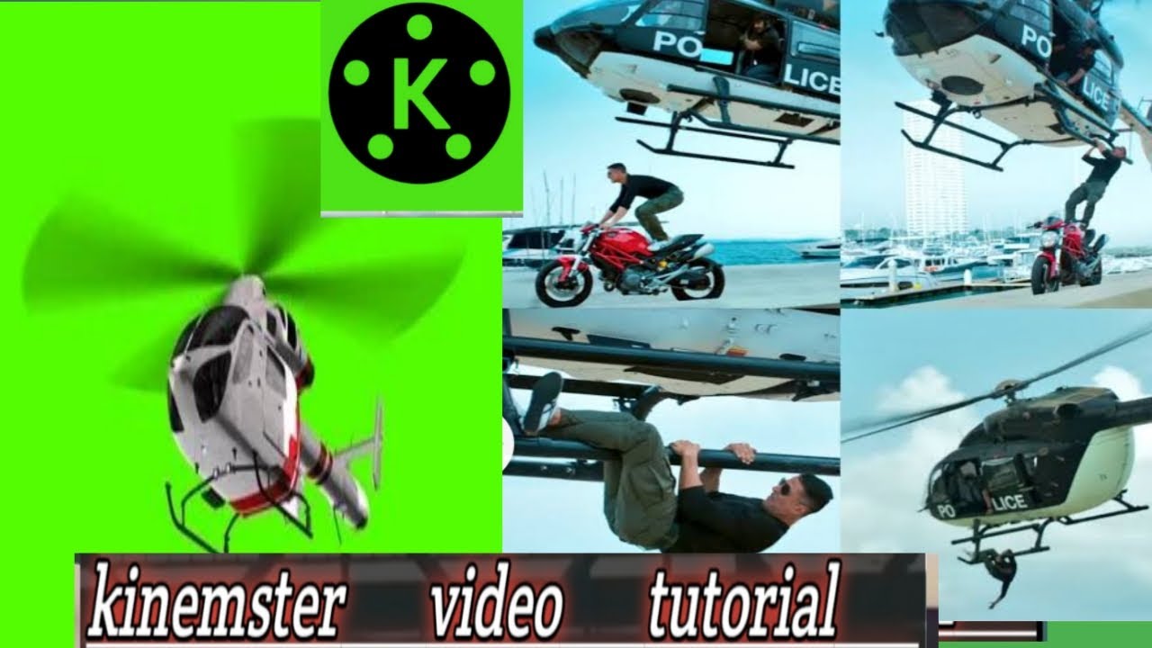 HElICOPTER VFX GREEN SCREEN | KINEMSTER VIDEO HElICOPTER VFX BREAKDOWN ...