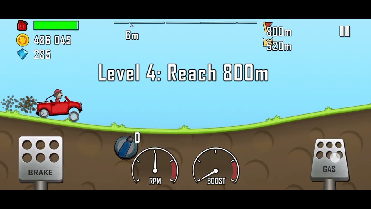 Playing hill climb racing stage 1 - YouTube