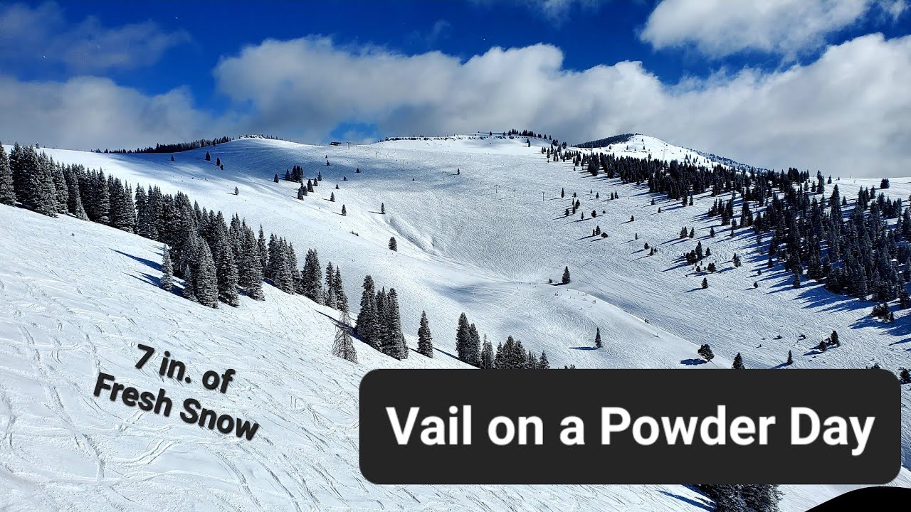 Skiing Powder and Dropping Cliffs at Vail's Back Bowls - YouTube