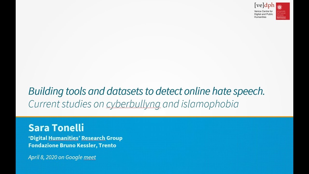 Sara Tonelli, Building tools and datasets to detect online hate speech ...