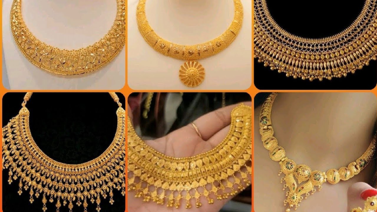 latest bridal gold nackles designs/Stylish and beautiful necklace for ...