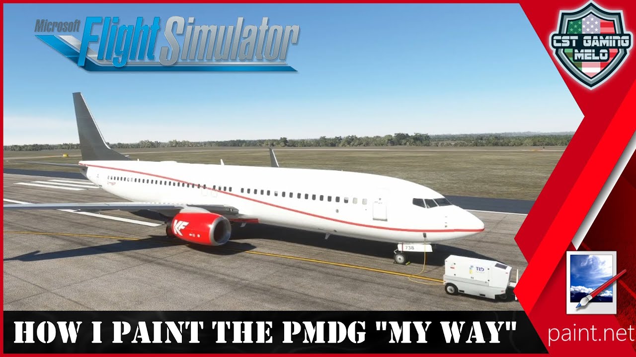 PMDG Paint Tutorial "MY WAY" using free software!! - YouTube