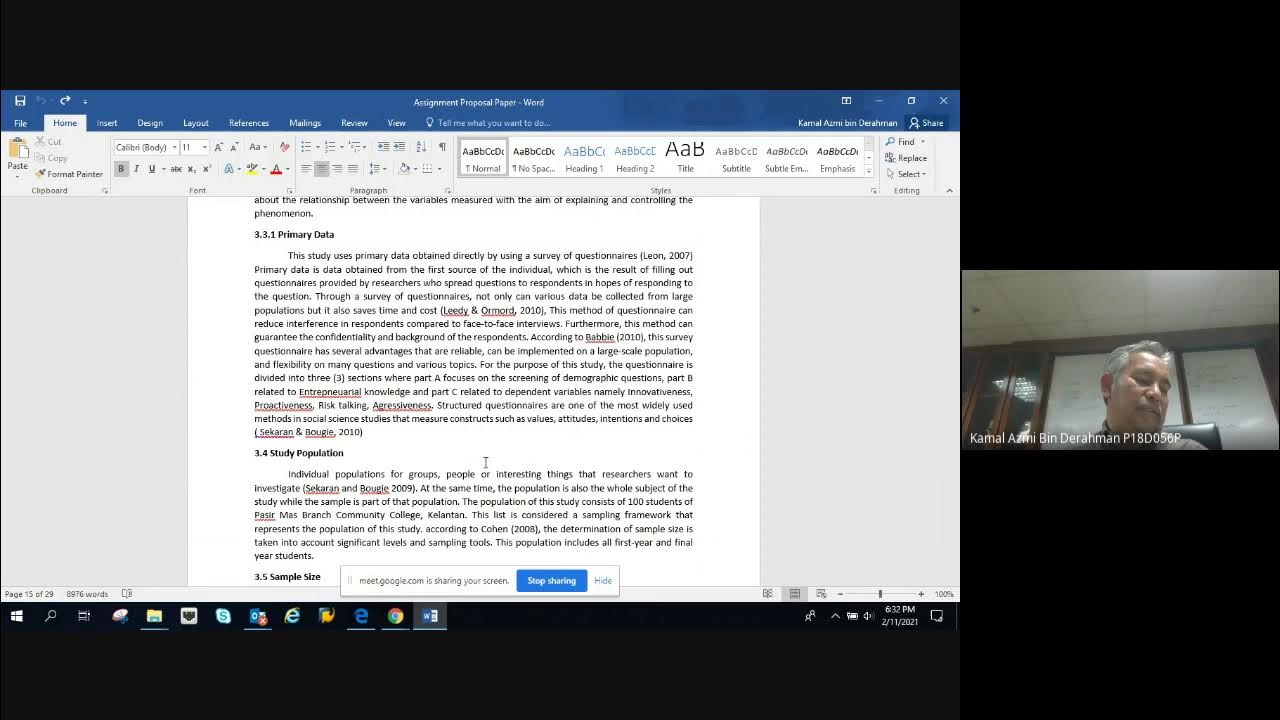 Presentation Assingnment Dr.Azrul Research Proposal - YouTube