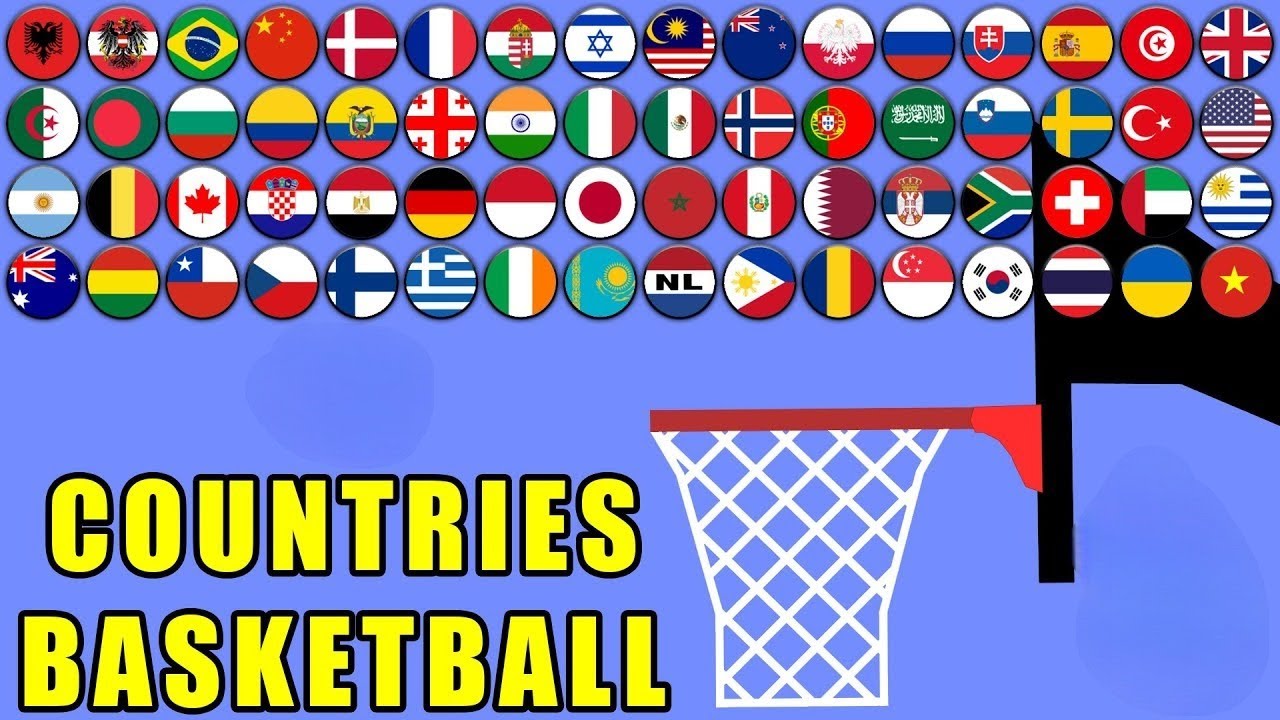 Basketball Marble Race with 50 Countries - YouTube