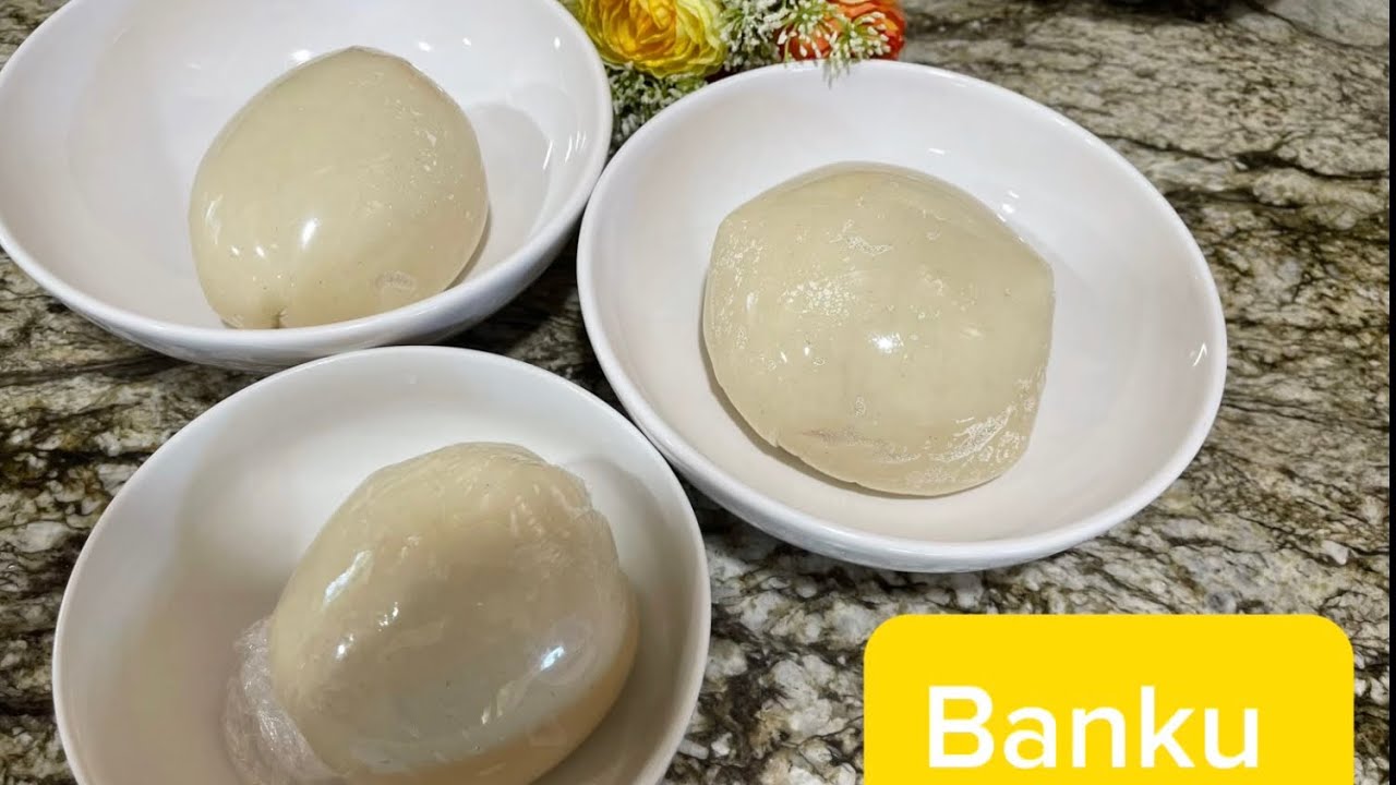 How To Make Banku /Ghana Banku Using Per-Cooked Corn Meal 🌽 - YouTube