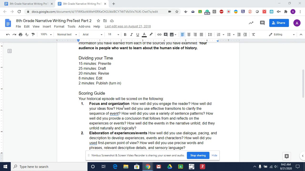8th Grade Writing Test Part 2 Tutorial - YouTube