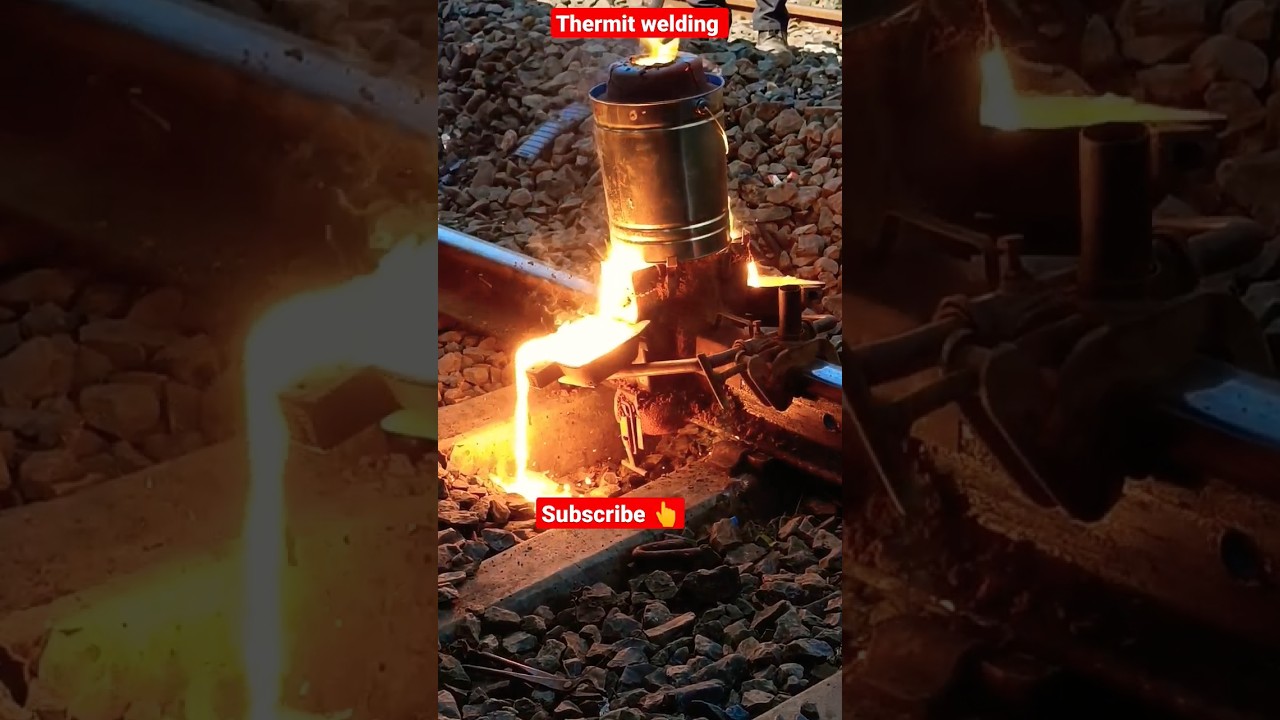 Thermit welding (main roll of portion) kaise kiya jata h by welder # ...