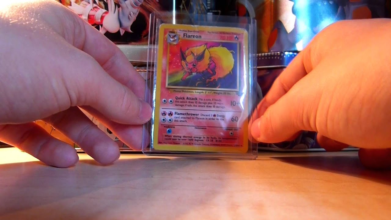 Fossil Flareon and base set Ninetales Pokemon Card Showcase - YouTube