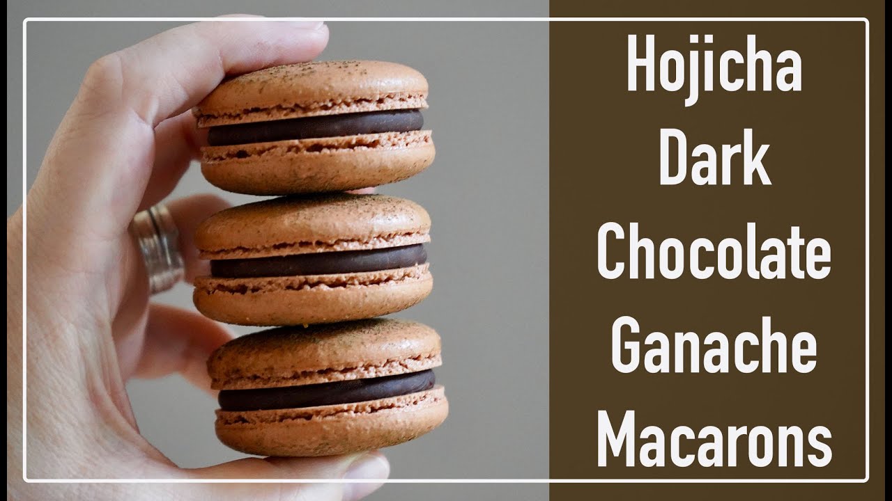 Hojicha Dark Chocolate Ganache Macarons | Start- to - Finish Swiss Method Macaron Tutorial - YouTube