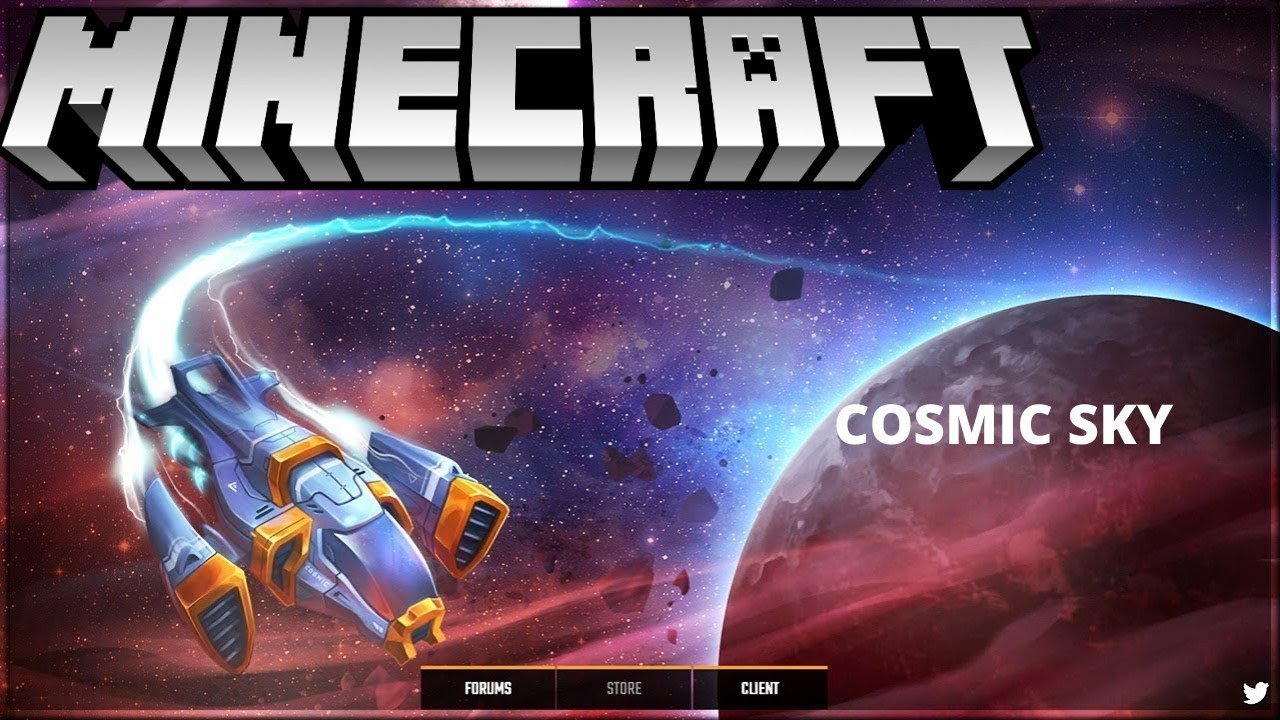 Minecraft Cosmic Sky COME JOIN MY ISLAND - YouTube