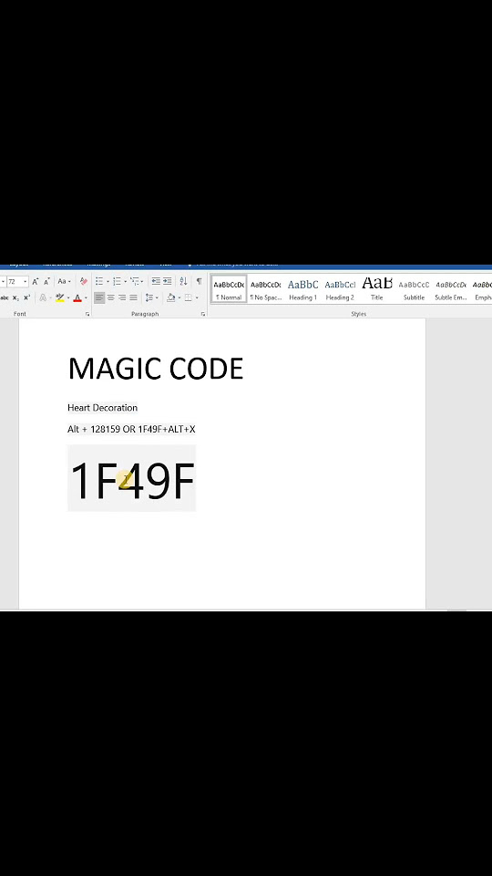 Magic Code of Ms word P 19#shrots #ytshorts #hearttouching #shortvideo ...