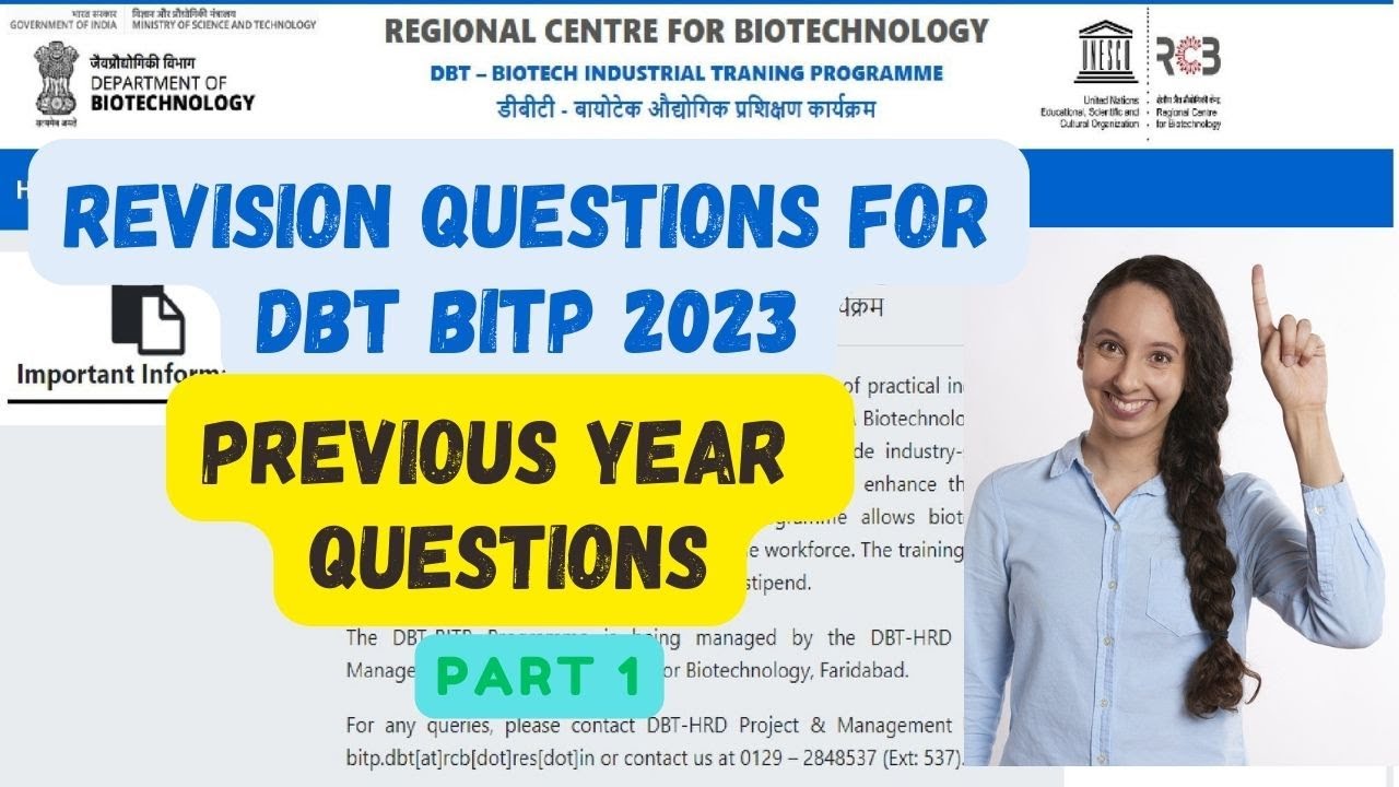 Revision Questions for DBT BTIP EXAM 2023 || PYQs ||Most Expected Qns ...
