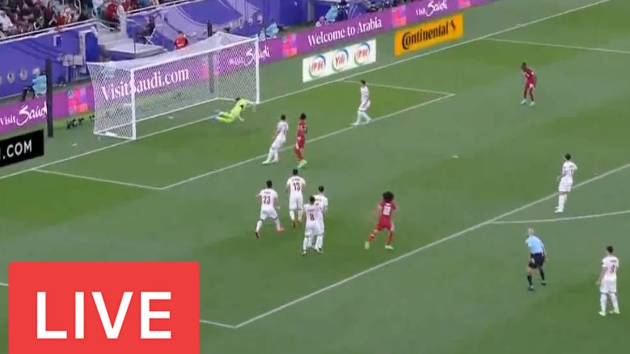 رد فعل علي الشوط الثاني في مباراة قطر ايران كاس امم اسيا بث مباشر