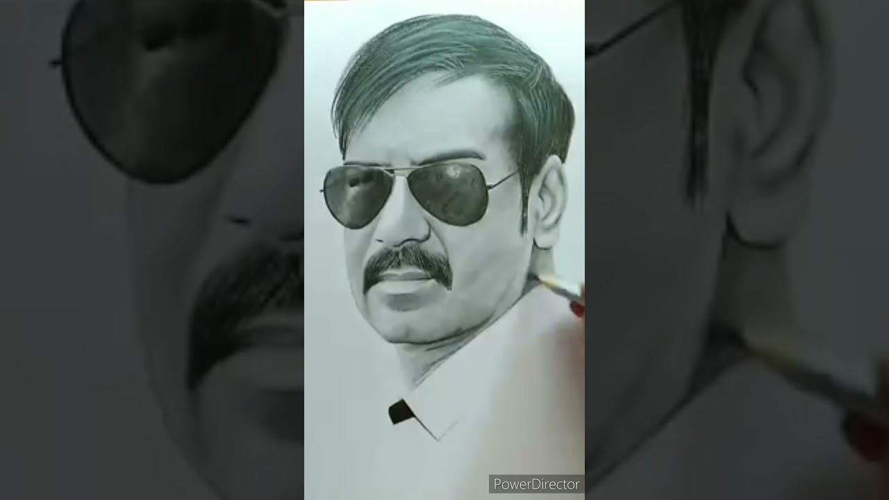 Ajay Devgan pencil sketch realstick portrait drawing#looking #droing # ...
