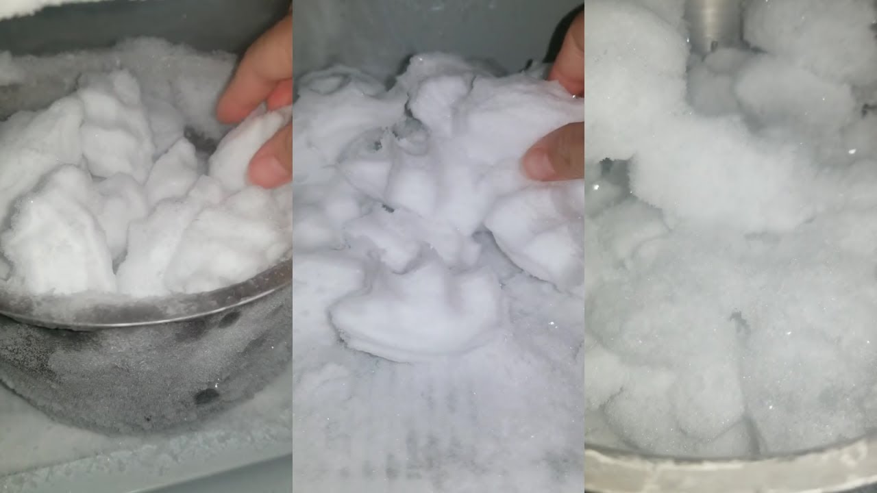 Freezer Frost Eating | Refrozen Ice Eating | Dry Crunch Ice Eating ASMR ...