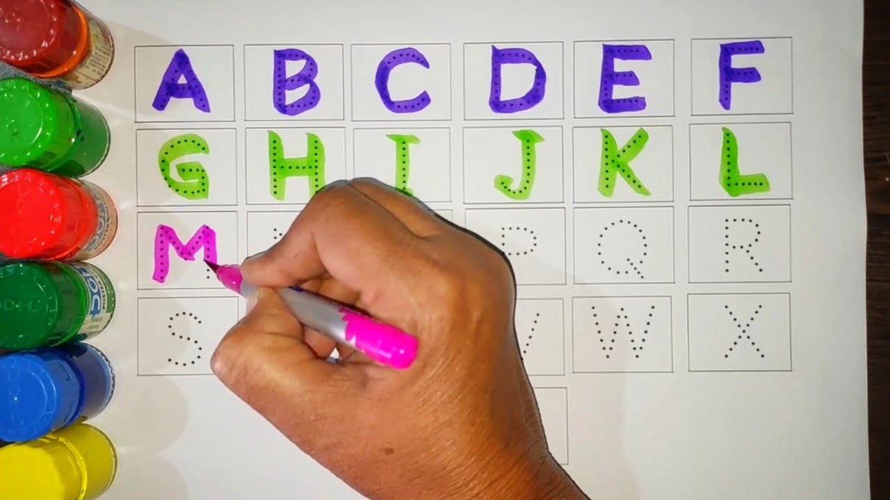 abcd, a for apple b for ball, abc song, abcd rhymes, colours, alphabet ...