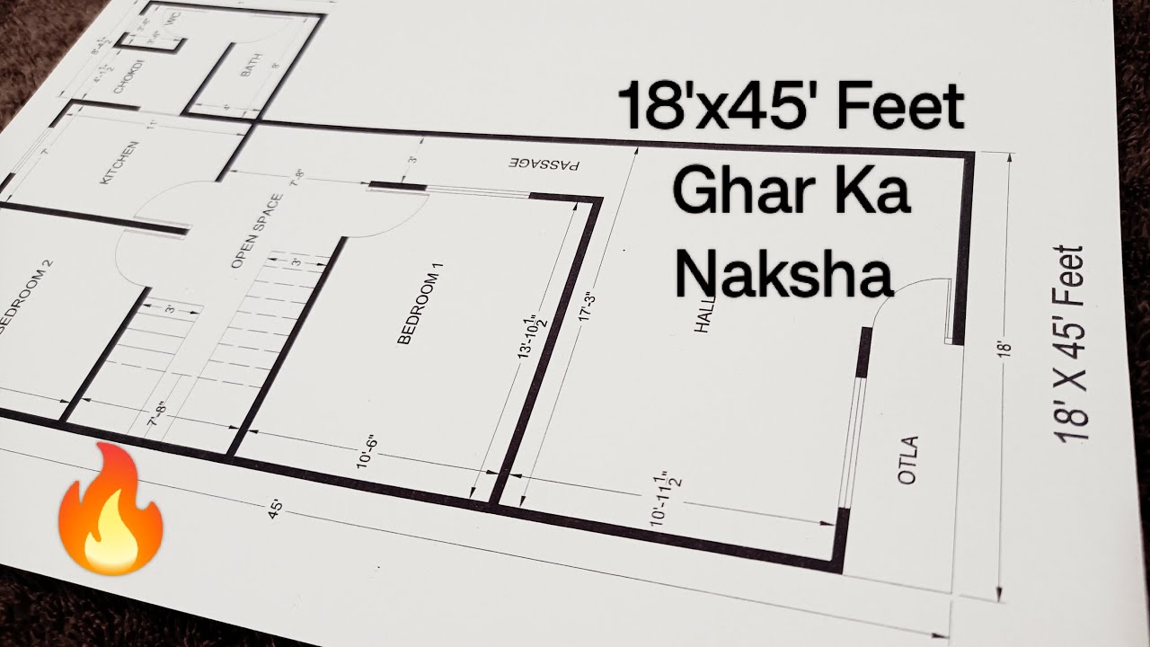 18x45 House Plan / 18 by 45 Ghar Ka Naksha / Home Plan / 18*45 / Makan ...